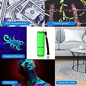 Coolrunner 3pcs LED Flashlight, Small Glow Flashlights with 9 LED Lights, Portable Light Nail Dryer for Nail Gel (MIXCOLOR)