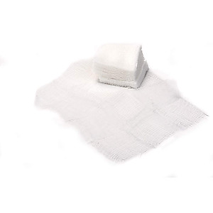 INTRINSICS 401423 Med-Esthetic 100% Cotton Large 12-Ply Gauze 4"x 4" - 200 Count