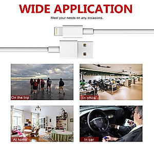 Sharllen 5 Pack iPhone Lightning Charging Cables (3FT/6FT/10FT), Fast Charging & Sync, Compatible with iPhone 14/13/12/11/XS/Max/XR/X/8/7/6/5 & More (White)