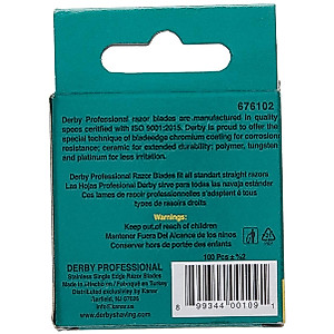 100 Derby Professional Single Edge Razor Blades