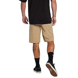 Volcom Men's Frickin SNT Static 21" Modern Hybrid Short, DARK KHAKI, 34