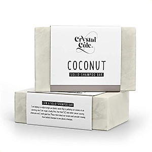 Crystal Cole - Conditioner Bars/Shampoo Bars - Vegan - 100% Eco Friendly/Zero Plastic - Long Lasting - Paraben And Cruelty Free - (Coconut, Conditioner Bar)