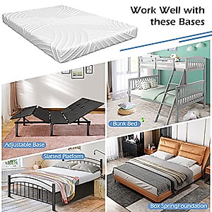 KOMFOTT 8 Inch Mattress Queen Size, Cooling-Gel Memory Foam Mattress with Jacquard Cover, Pressure Relief & Spine Protection, Medium Firm Mattresses, CertiPUR-US Certified Queen Bed Mattress in a Box