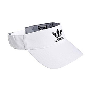 adidas Originals Twill Visor, White/Black, One Size