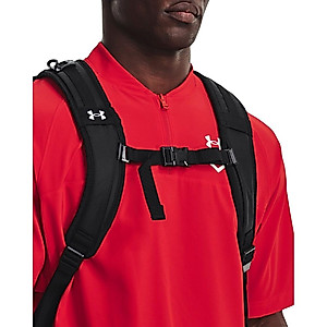 Under Armour Unisex-Adult Utility Baseball Backpack Print, (003) Black / / White, One Size Fits All