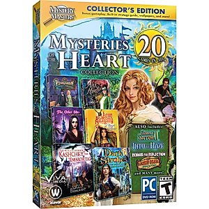 Mystery Masters MYSTERIES OF THE HEART COLLECTION 20 GAMES IN ALL Hidden Object PC Game