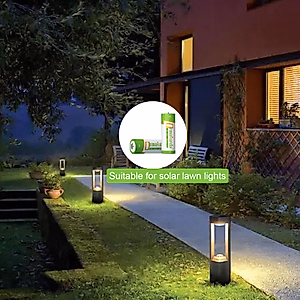 Ormakurda 18500 Rechargeable Battery, IMR 18500 1600mAh 3.7V Li-ion Rechargeable Batteries with Button Top,for Flashlight, Solar Garden Light (2Pack)