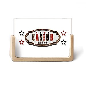 PUROXX Black Red Casino Signboard Pattern Photo Wooden Photo Frame Tabletop Display