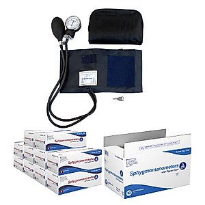 Dynarex 7107 Adult Sphygmomanometer, Medium Arm, Pack of 10