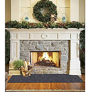 Fireplace Rug—Stove fire mat，Retardant | Heat Resistant，Ember Mat and Grill mat，Absorbent material， Protect the home floor and ground from ashes, waterproof and anti-skid backing, washable (36"×60")