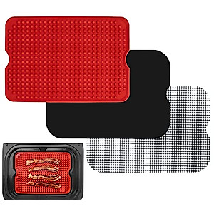 Air Fryer Liner Accessories for Ninja Foodi XL Smart FG551 6-in-1 Indoor Grill, Reusable Heat Resistant Mat for Air Fryer, Ninja Foodi Accessories, Easy Clean Replacement for Parchment Paper