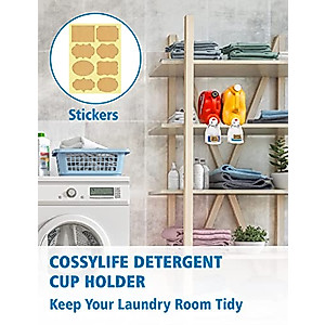 Cossylife Laundry Detergent Cup Holder, Detergent Drip Catcher, Fabric Softener Gadget Cup Holder, Tidy Laundry Room - No More Leaks or Mess for Laundry Room [2 Pack]