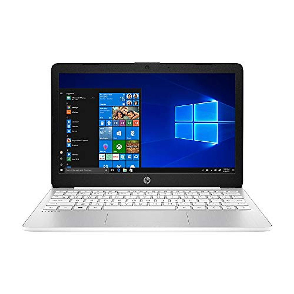 HP 2021 Stream 11.6" HD Laptop Computer, Intel Celeron N4000 Processor, 4GB RAM, 64GB eMMC , 1-Year Office 365, Webcam, Intel UHD Graphics 600, Bluetooth, Windows 10 S, White, 32GB SnowBell USB Card