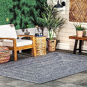 nuLOOM Rowan Braided Texture Indoor/Outdoor Area Rug, 4x6, Blue
