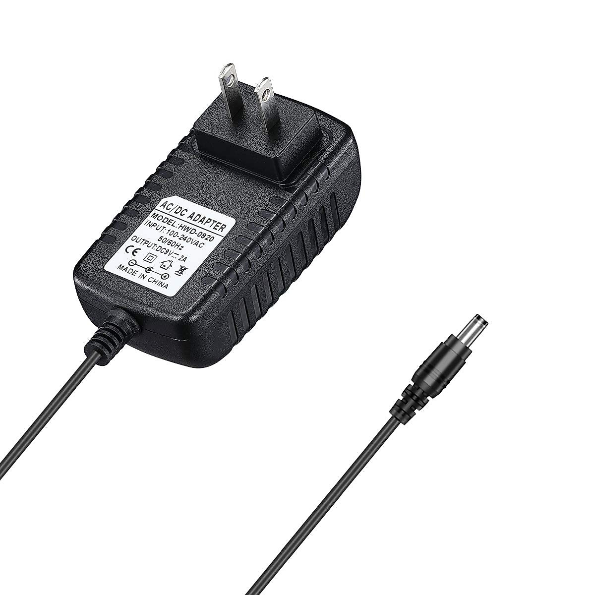 SUPON AC 100-240V to DC 9V 9Volt 2A 1.5A 1A 0.5A, 5.5x2.1mm Plug Switching Supply Power Adapter for Video LED Light L122T VILTROX L116T Monitors, Security Camera CCTV Router Humidifier WiFi Webcam