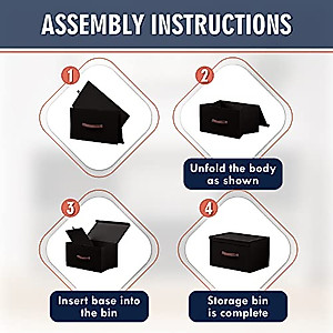 Ornavo Home 3 Pack Collapsible Storage Bins with Lid, Foldable Linen Fabric Shelf Storage Basket Closet Organizer and Large Storage Box for Clothes with Leather Handles, 15 x 10 x 9, Black