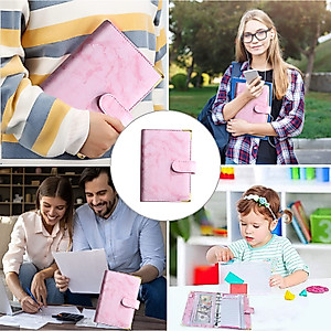 Soomeet Budget Binder, 54Pcs Budget Binder with Zipper Envelopes, Cash Envelopes for Budgeting, Money Organizer for Cash, A6 Budget Planner with Cash Envelopes, Pink