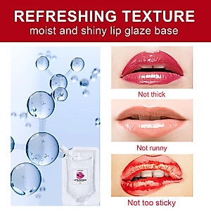 Eakroo 2Pcs Moisturize Lip Gloss Base Oil Material Makeup Primers, Non-Stick Lipstick Primer for DIY Handmade Lip Balms Lip Gloss -100g (2Pack 100ml)
