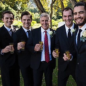 Rtteri 6 Pcs Wedding Shot Glasses Set 1 Best Man 5 Groomsmen Shot Glasses Wedding Party Favors Shot Glasses Bachelor Party Favors Groomsman Gifts Bachelor Party Decorations for Proposal Men,2 oz