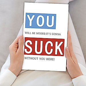 BENNLOOS Sarcasm Leaving Definition Card for Work Bestie Friend, Rude Farewell Gifts for Coworkers, Naughty Going Away Gifts for Women Men, Funny Goodbye Cards for Him Her