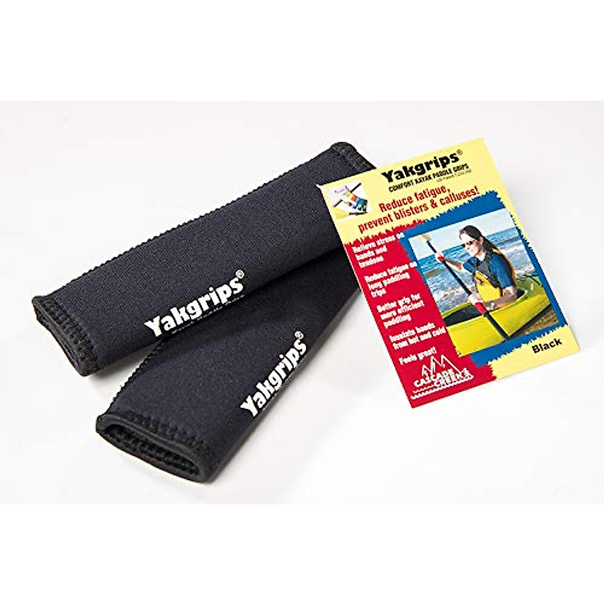 Yakgrips Takeapart Kayak Paddle Grips, No-Slip, Prevents Blisters (Black) - Cascade Creek