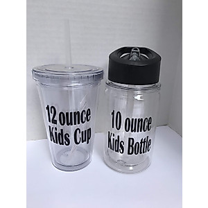 Personalized children's 10 ounce water bottle or tumbler - ladybug design