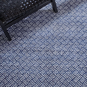 SAFAVIEH Boston Collection 8' x 10' Navy BOS680D Handmade Flatweave Cotton Area Rug