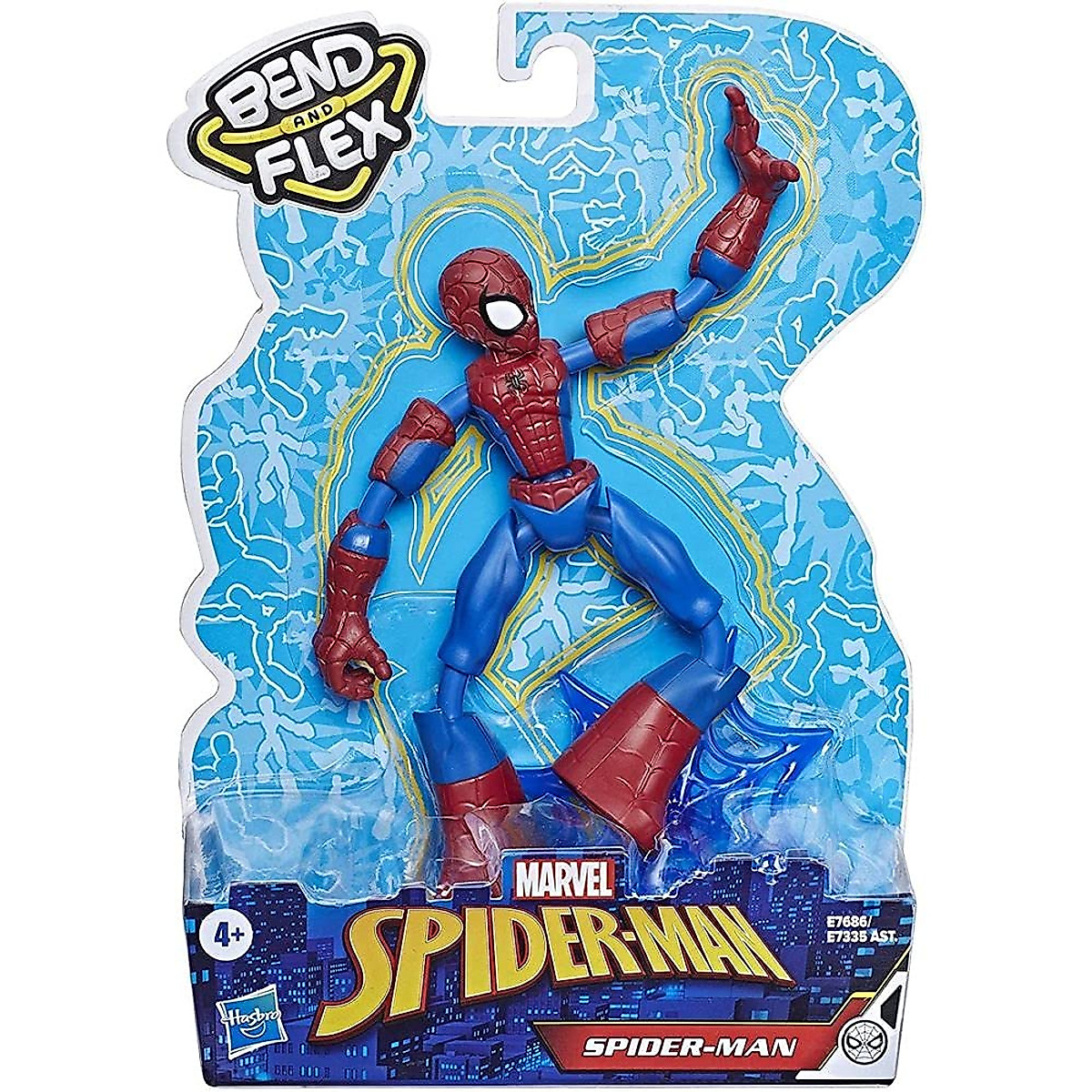 Spider-Man Marvel Bend and Flex Action Figure, 6-inch Flexible Toy, Includes Web Accessory, Ages 4 and Up