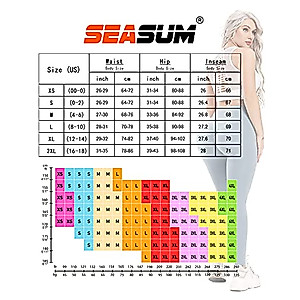 SEASUM Womens Scrunch Butt Yoga Legging - High Waist Workout Gym Ruched Pants Booty High Rise Push Up Tights S