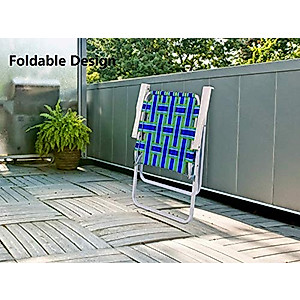 HAPPYGRILL 6 Pack Folding Chairs Set Portable Lightweight Web Dining Chair for Patio Garden Beach Party