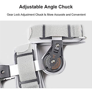 Hinged Knee Brace Support for Protection Orthopedic Hinged Knee Brace Support Adjustable Knee Joint Splint ROM Knee Orthosis Immobilizer Stabilizer Post-Op Arthritis Ligament Injury Protector