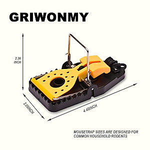 6 Pack Mouse Traps, Updated Model Mice Trap Indoor, Reusable for House Small Mouse Trap