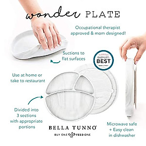 BELLA TUNNO Wonder Plate - Silicone Suction Plates For Baby and Toddler Plates, Microwave and Dishwasher Safe Food-Grade BPA Free Silicone, Love Brunch One Size WP33