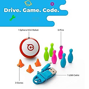 Sphero Mini (Red) App-Enabled Programmable Robot Ball - STEM Educational Toy for Kids Ages 8 & Up - Drive, Game & Code Play & Edu App…