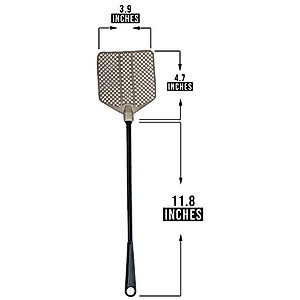 OFXDD Rubber Fly Swatter, Long Fly Swatter Pack Pest Control, Fly Swatter Heavy Duty, Assorted Colors Standard (4 Pack)