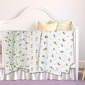 8 Pieces Baby Swaddle Blankets Infant Soft Silky Bamboo Cotton Swaddle Wrap Unisex Muslin Receiving Blanket for Newborn