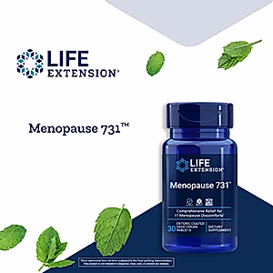 Life Extension Menopause 731 - Natural Supplement for Women Health - Menopause Relief Support Including Hot Flashes, Night Sweats & Mood Swings - Gluten Free, Non-GMO, Vegetarian - 30 Tablet