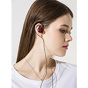 KZ ZS10 Wired Earphones in-Ear Headphones, 5 Hybrid Drivers KZ Earbuds HiFi Stereo Headset Noise Isolating Earphone (no Mic, red)