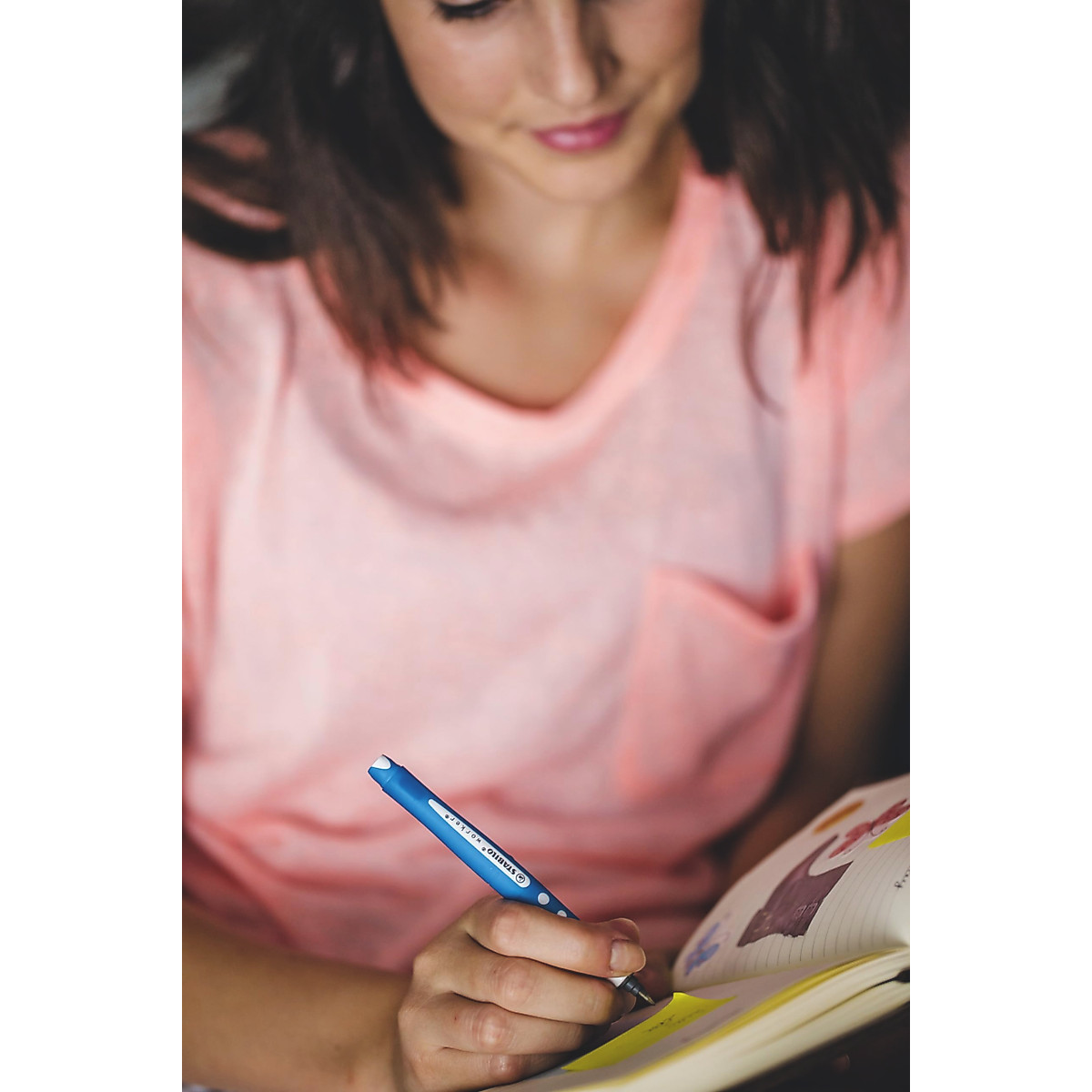 Stabilo 2019/41 Worker Colorful Rollerball Pen Medium 0.8mm Tip 0.5mm Line Blue Ref 2019-41 [Pack of 10]