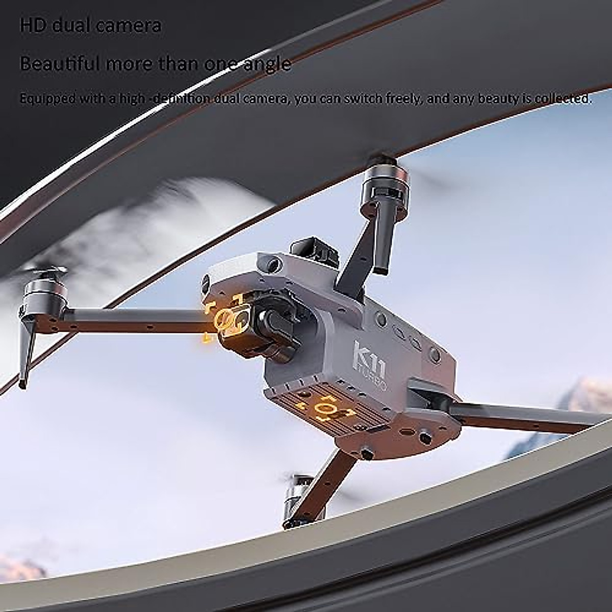 RKSTD WiFi FPV RC Drone For Beginners, Drone With Dual HD Cameras - GPS Foldable RC Quadcopter, Brushless Motors, Suitable For Adults And Kids, Track Flight, Auto Hover