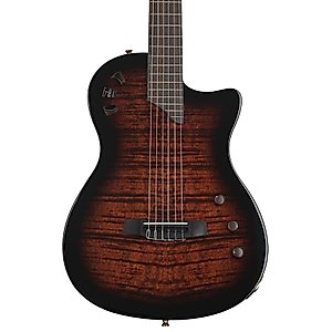Cordoba Stage 6 String Electric Guitar for Live Performances & Studio Recording, Right-Handed, Solid Spruce Top, Chambered Solid Body, Cutaway, Fusion Neck, Recycled Nylon Shell Gig-Bag (99-750-0110)