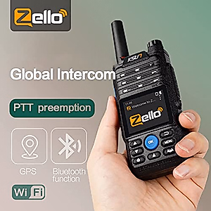 Walkie Talkie Phones Zello PTT Button APP WiFi Mobile Radio 3G/4G Network 100 Miles Long Range Smartphone GPS Android KSUN ZL10