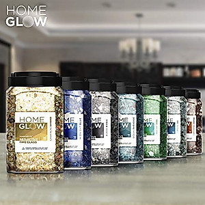 HOMEGLOW Fire Glass. Gold 1/2 inch. Reflective Tempered Glass Rocks for Gas or Propane Fire Pit or Fireplace. 10 Pounds.