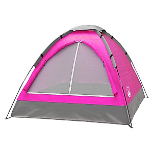 2 Person Dome Tent- Rain Fly & Carry Bag- Easy Set Up-Great for Camping, Backpacking, Hiking & Outdoor Music Festivals by Wakeman Outdoors (Pink), 2 person