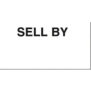 Avery Dennison Monarch 1110 Stock Solid White Sell by Labels, 0.733 x 0.380 inch -- 17000 per case..