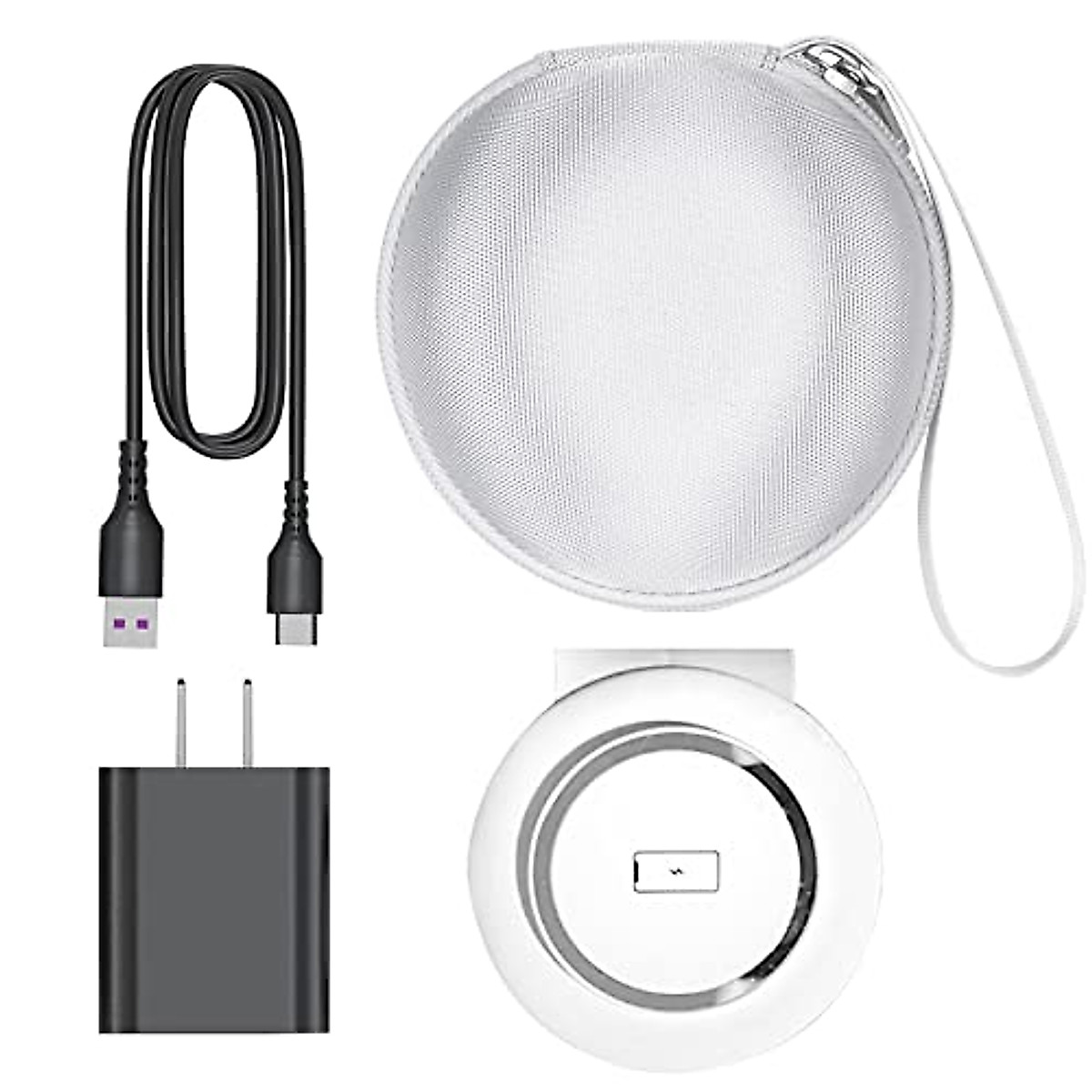 Khanka Hard Travel Case Replacement for UCOMX Nano Magnetic 2 in 1 Wireless Charger, Wireless Folding Charging Station, Case Only (White)