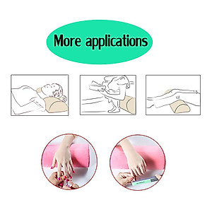 SKYZONAL Memory Foam Bolster Pillow with Removable Cover for Neck Leg Back Lumbar Spine Knee Pain Relief Pillow Lumbar Support Multi-use for Bed, Sleeping