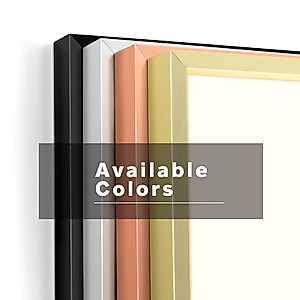 Frametory, 8x10 Aluminum Photo Frame for 5x7 Pictures with Mat or 8x10 without, Real Glass, Wall or Tabletop Metal Picture Frame Collection (Gold, 1 Pack)