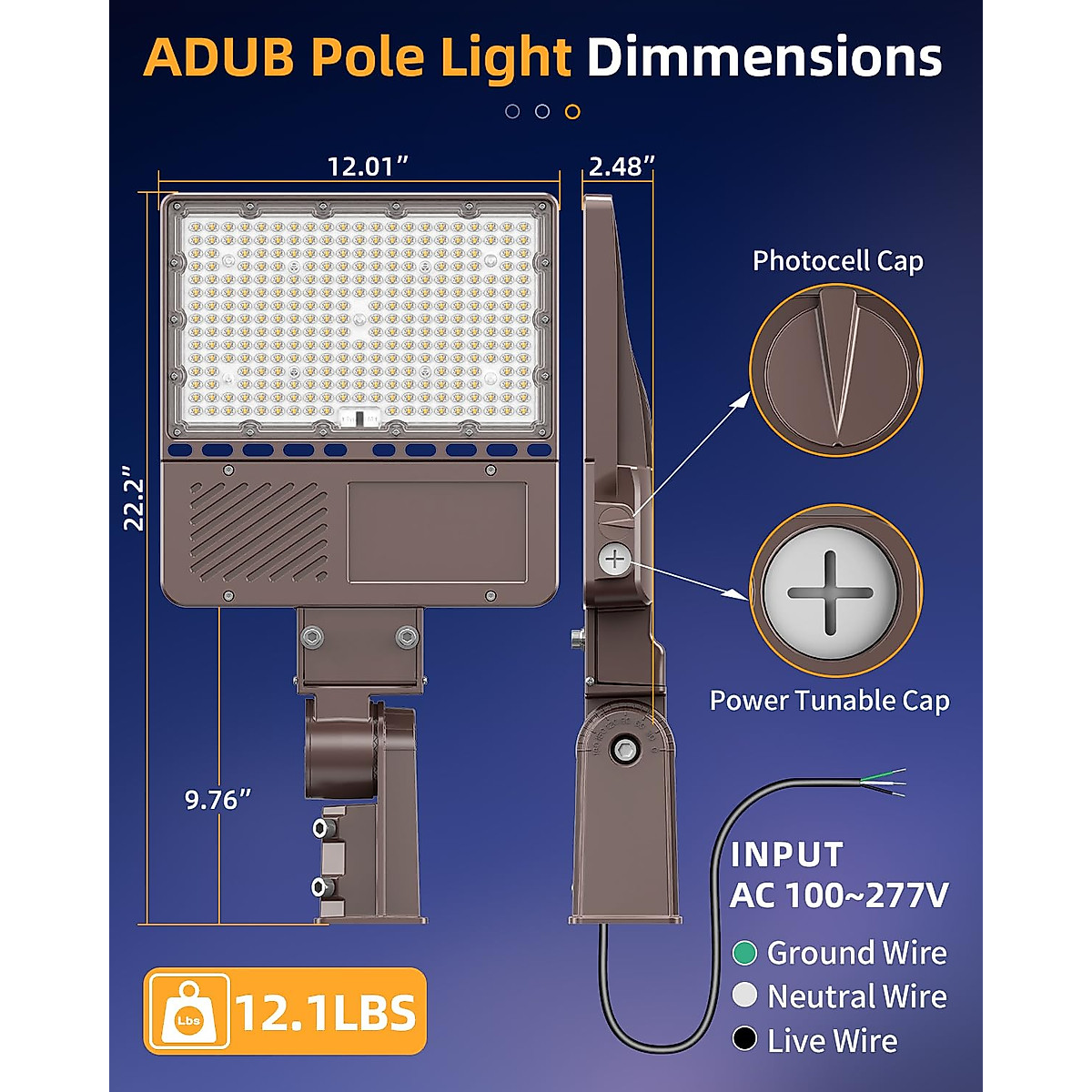 6PCS LED Parking Lot Lights 150W 120W 90W, LED Shoebox Light 5000K Adjustable Slip Fitter, UL Listed Outdoor Pole Light with Photocell, IP65 Waterproof Commercial Street Area Flood Lighting 100-277V