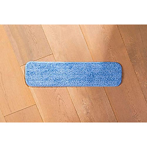 Microfiber Wholesale™ 18 inch Microfiber Mop Pads - Machine Washable, Reusable, Refills & Replacement Wet Mop Heads Compatible with Any Microfiber Flat Mop System (3 Pack)